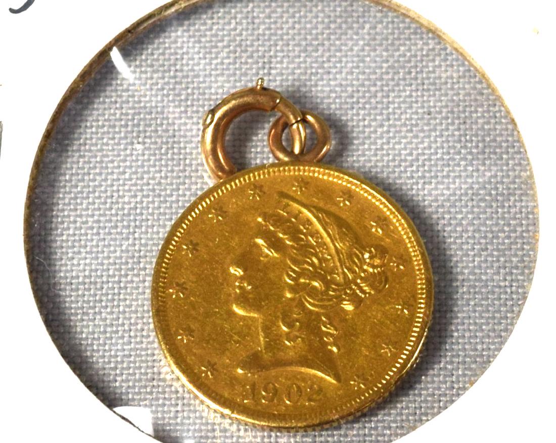Us 1902 S Five Dollar Gold Coin: