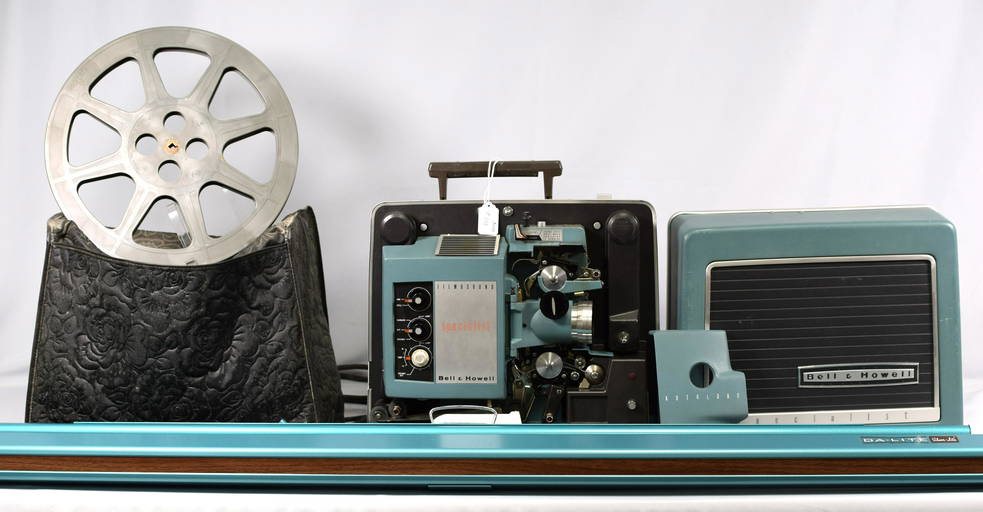 Bell & Howell 16mm Projector With Screen