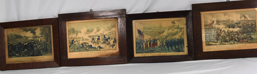 19thc Civil War Engraving "battle Of Gettysburg"