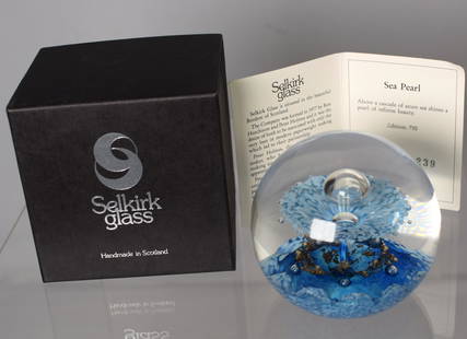 (6) Peter Holmes Selkirk Glass Paperweights