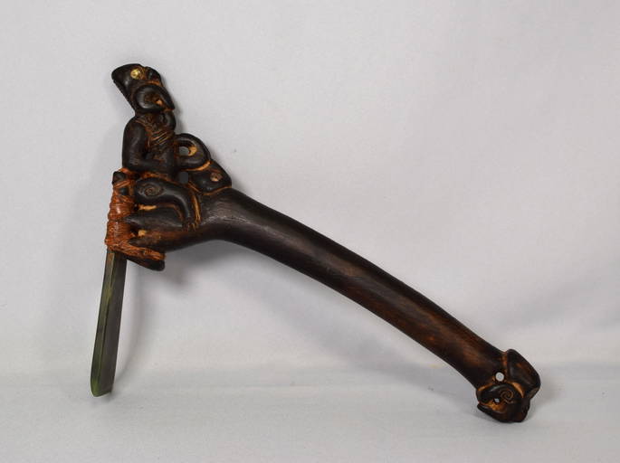 Maori Hand Carved Ceremonial Adze Toki Pou Tangata