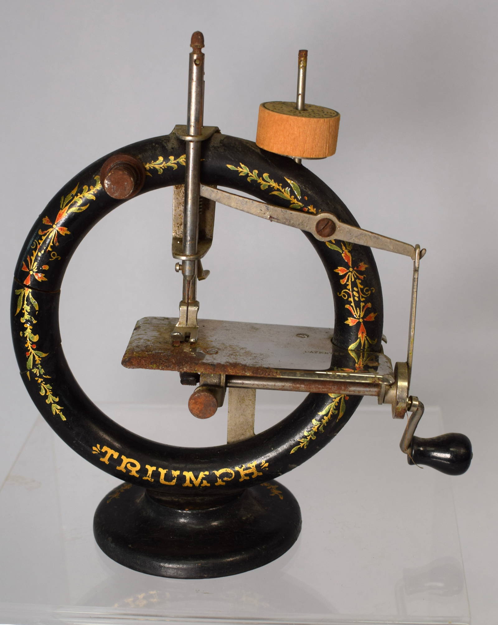 Rare Wooden Circular Triumph Sewing Machine Auction