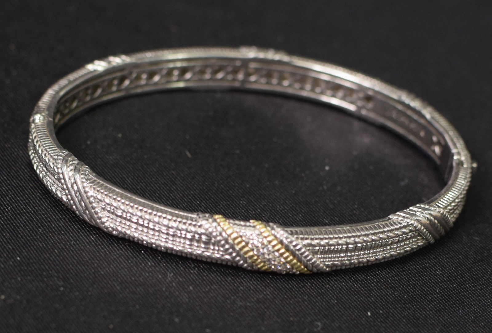 Judith Ripka 18k Diamond & Sterling Bracelet