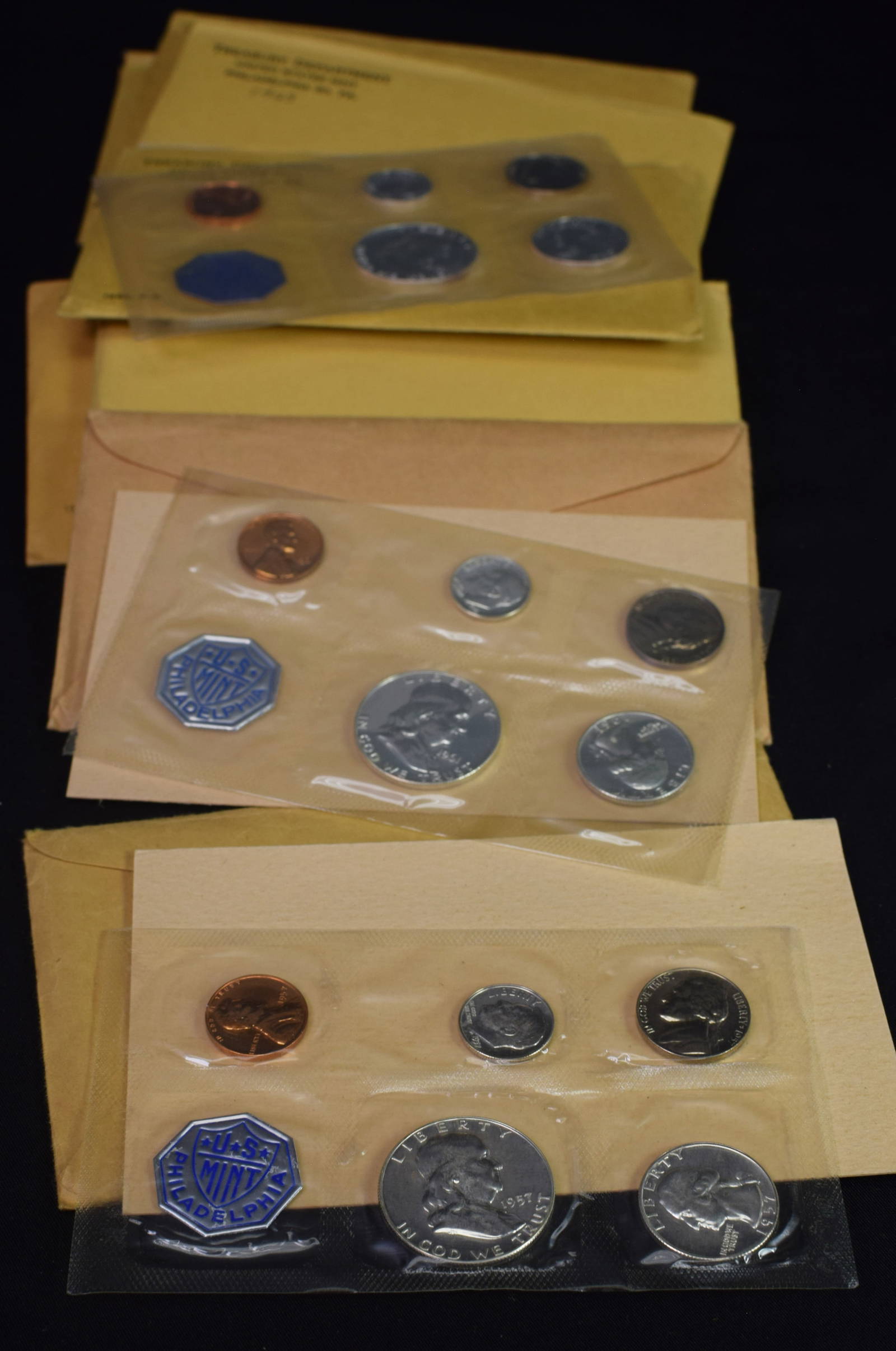 Collection Of 12 Us Silver Coin Sets 1957-1964 Auction