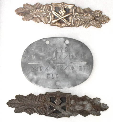 Wwii German Combat Clasps & Identification Disk