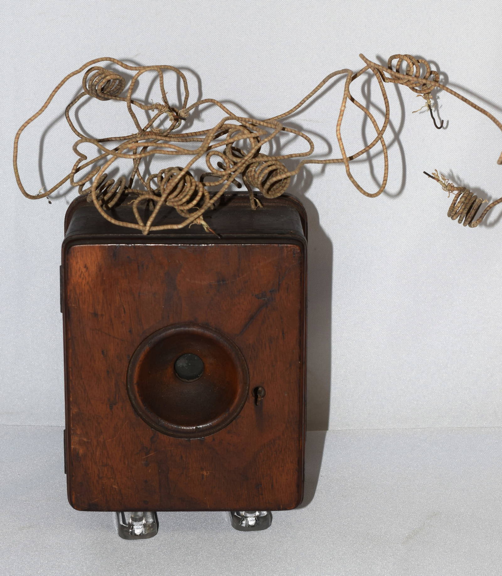 Rare Wood Early Telephone Transmitter. Auction