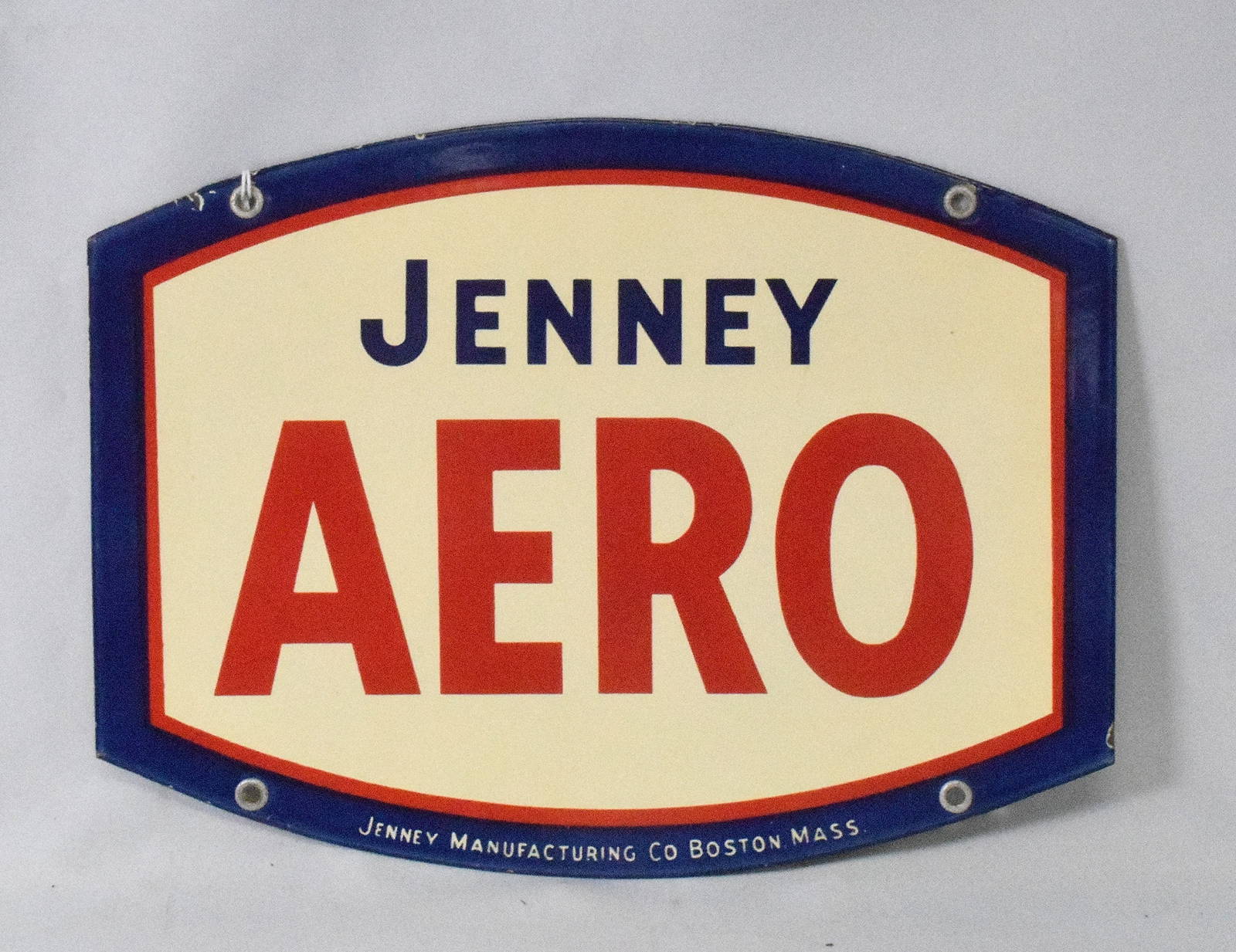 Jenney Aero Gasoline Porcelain Pump Plate Sign Auction
