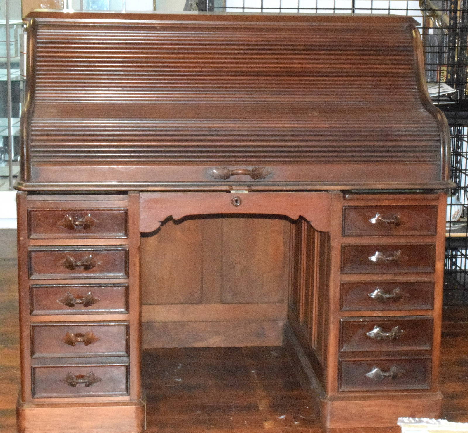 Late Victorian Large Roll Top Desk Auction