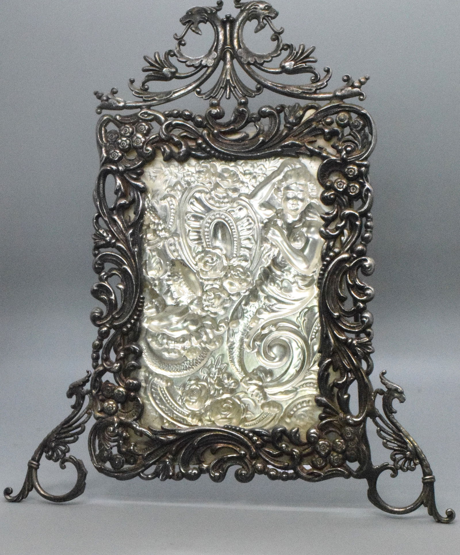 Tufts Victorian Silver Plate Picture Frame. Auction