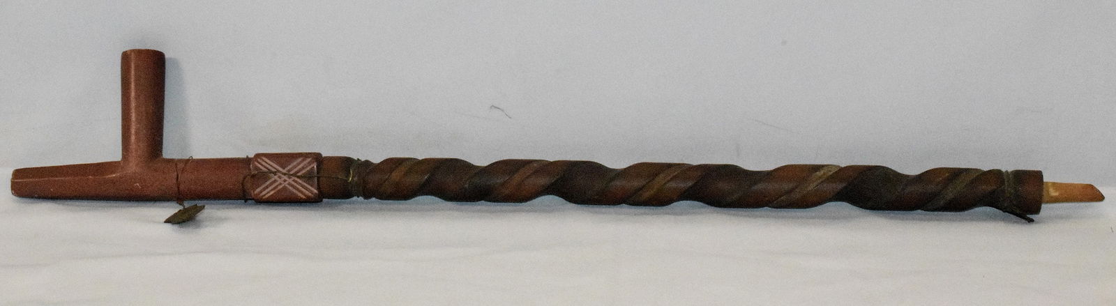 19th C Plains Indian Catlinite Peace Pipe Auction