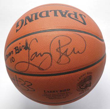 1998 Larry Bird & Son Autographed Basketball