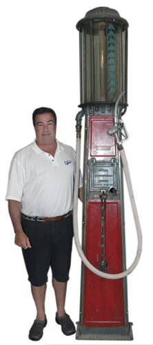 Circa 1920s Vintage 9 Foot Butler Gas Pump