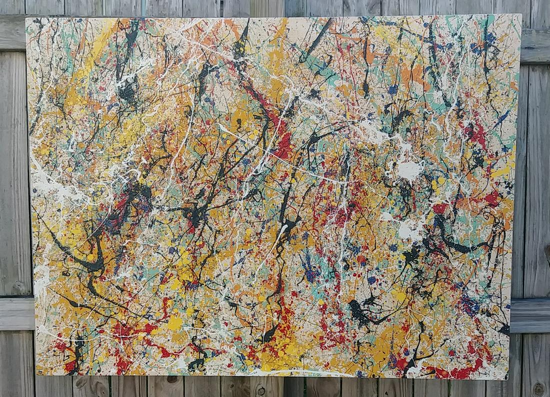 X Large Jackson Pollock Contemporary Abstract Painting - Dec 12, 2020 ...