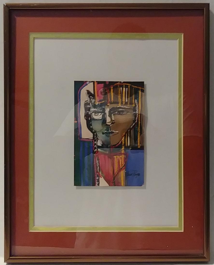 Original J. Rivera. Mixed Media Painting On Paper. (#6350) on Aug 22 ...