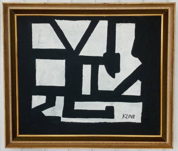 Signed Kline Abstract Expressionism Composition Framed