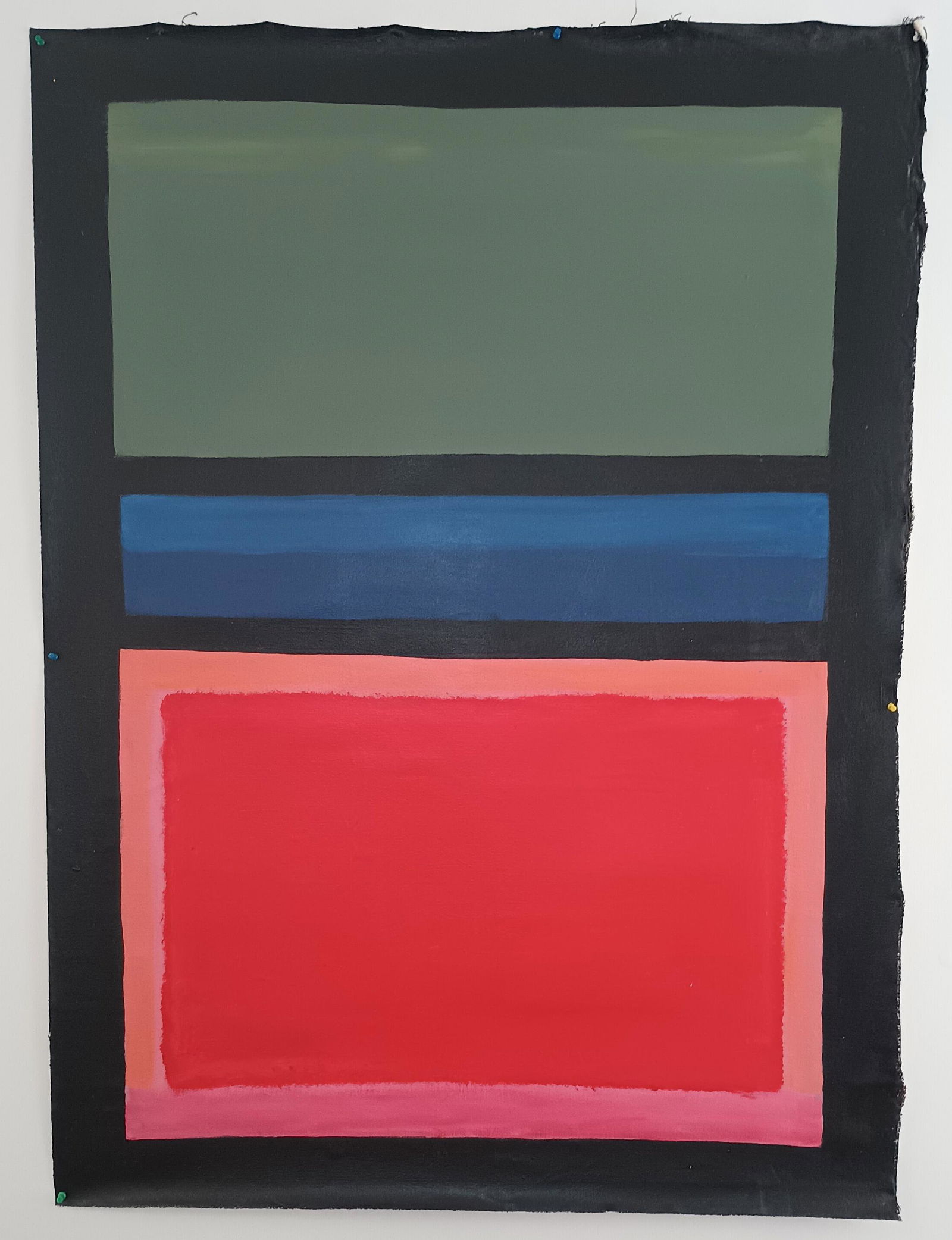 Signed Rothko Abstract Expressionism Painting On Canvas