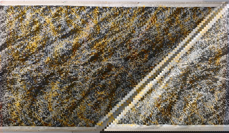 Gigantic Large Xxl Signed Jackson Pollock Abstract Art Painting On Canvas