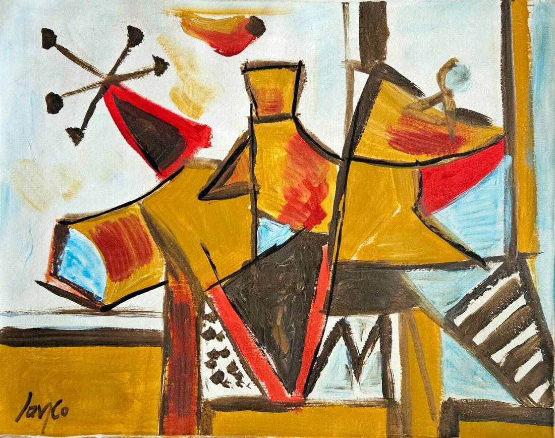 Buy Vintage Abstract Painting Signed- Janco, Modern Art | Estate ...