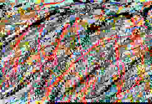 Jackson Pollock Famous Paintings Blue Poles