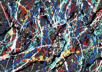 Jackson Pollock “composition 47” “chicago” Oil Paints On Board, 25.2 X ...