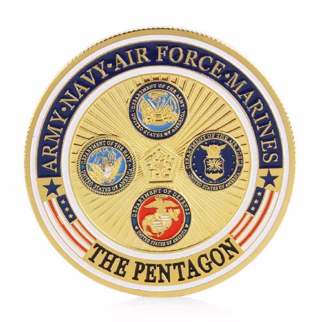 The Pentagon Military Gold Clad Challenge Coin