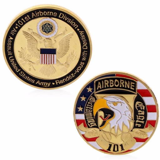 USA 101 Airbone Division Colored Gold Clad Coin - May 01, 2019 | Global ...