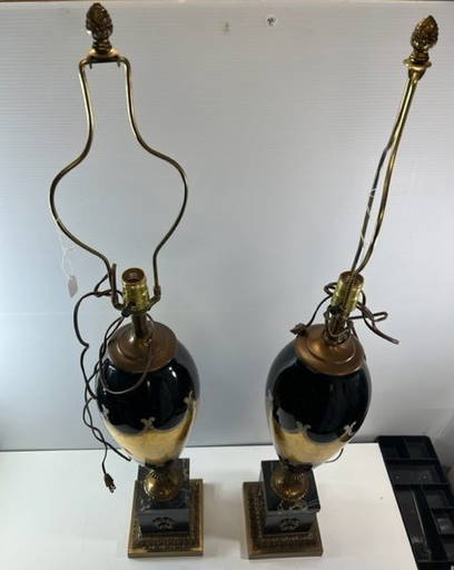 2 Black & Goldlamp Berger Swivel Harp No.2270497 Brass Lamps (#0005) on ...