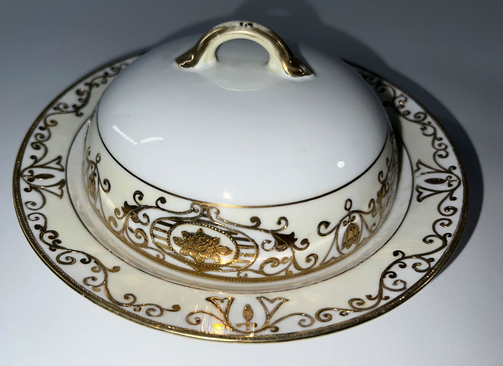 (1) Noritake Butter/cheese Round Covered Dish With Lid No.16034 Made In ...