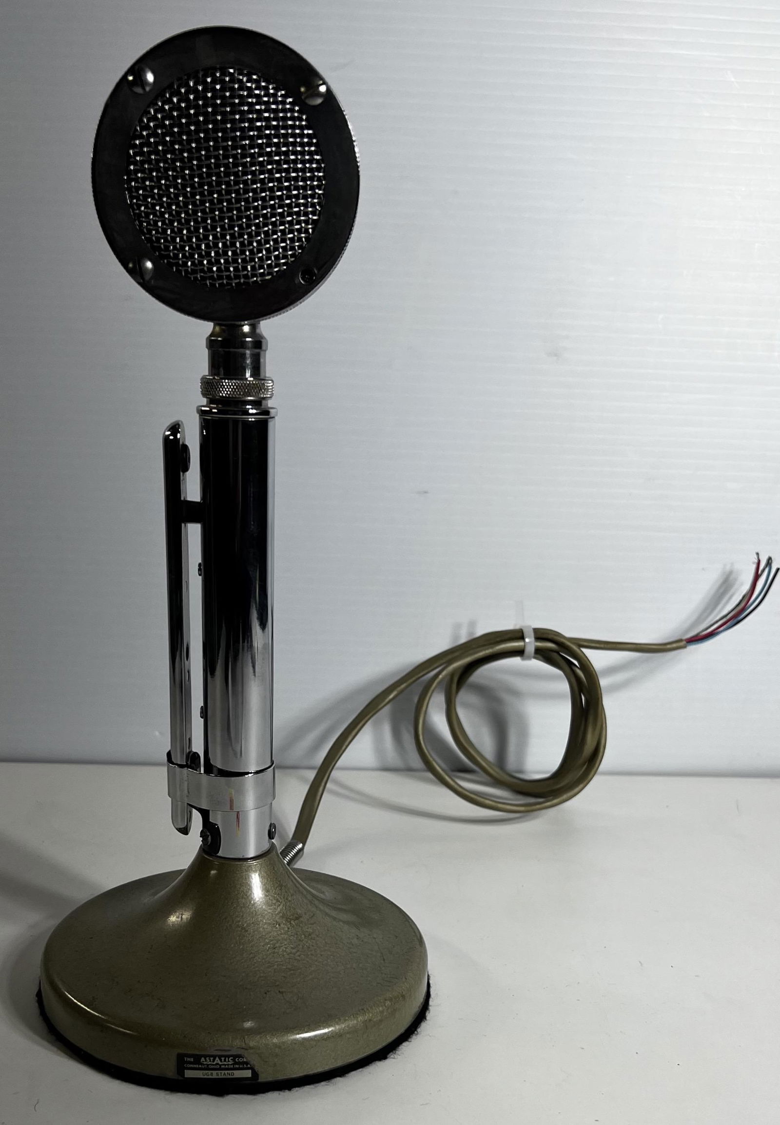 Vintage Astatic D 104 Lollipop Microphone W/ Ug8 Stand