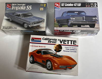 Amt Vintage Plastic Car Model Kits (2)
