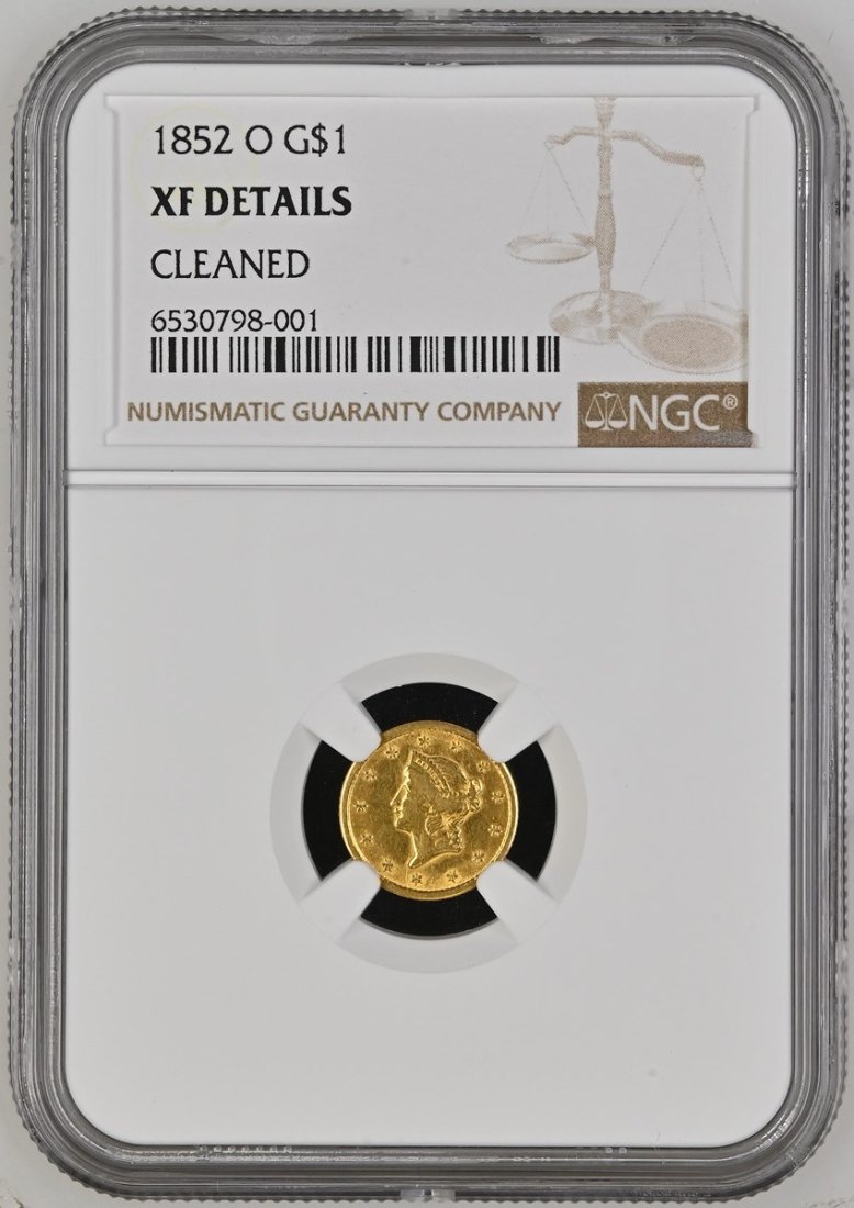 Ngc 1852 O Gold $1 Ngc Xf Details - Cleaned Auction