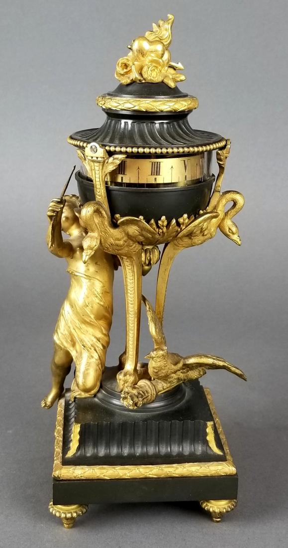 19th C. French Figural Bronze Rotary Clock