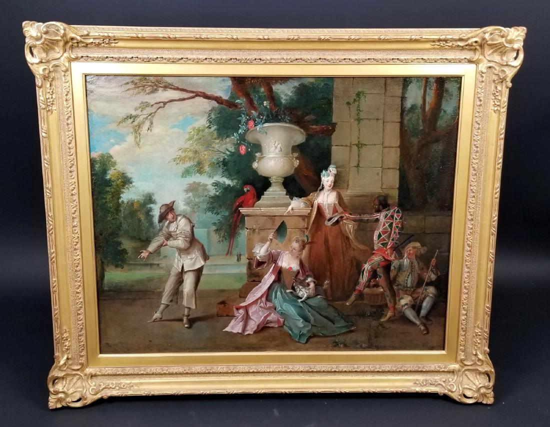 Attributed to Jean Baptiste 18th C. Oil on Canvas