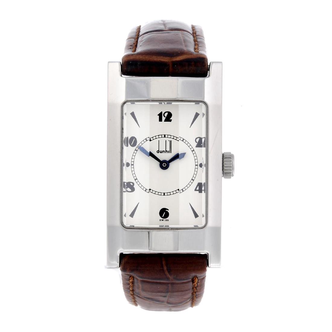 DUNHILL - a Facet wrist watch. Stainless steel case.