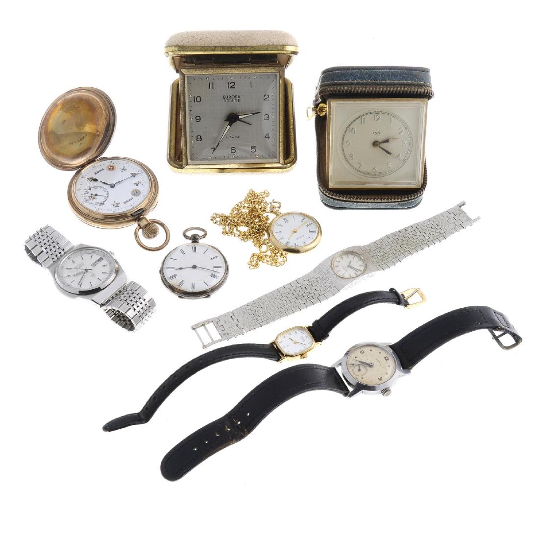 A group of nine assorted watches, pocket watches and