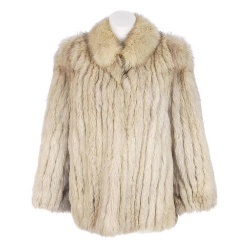 Saga A Pieced Blue Fox Fur Jacket. Featuring A