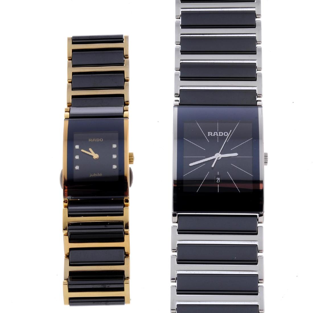 A group of four assorted Rado watches. Boxes. All