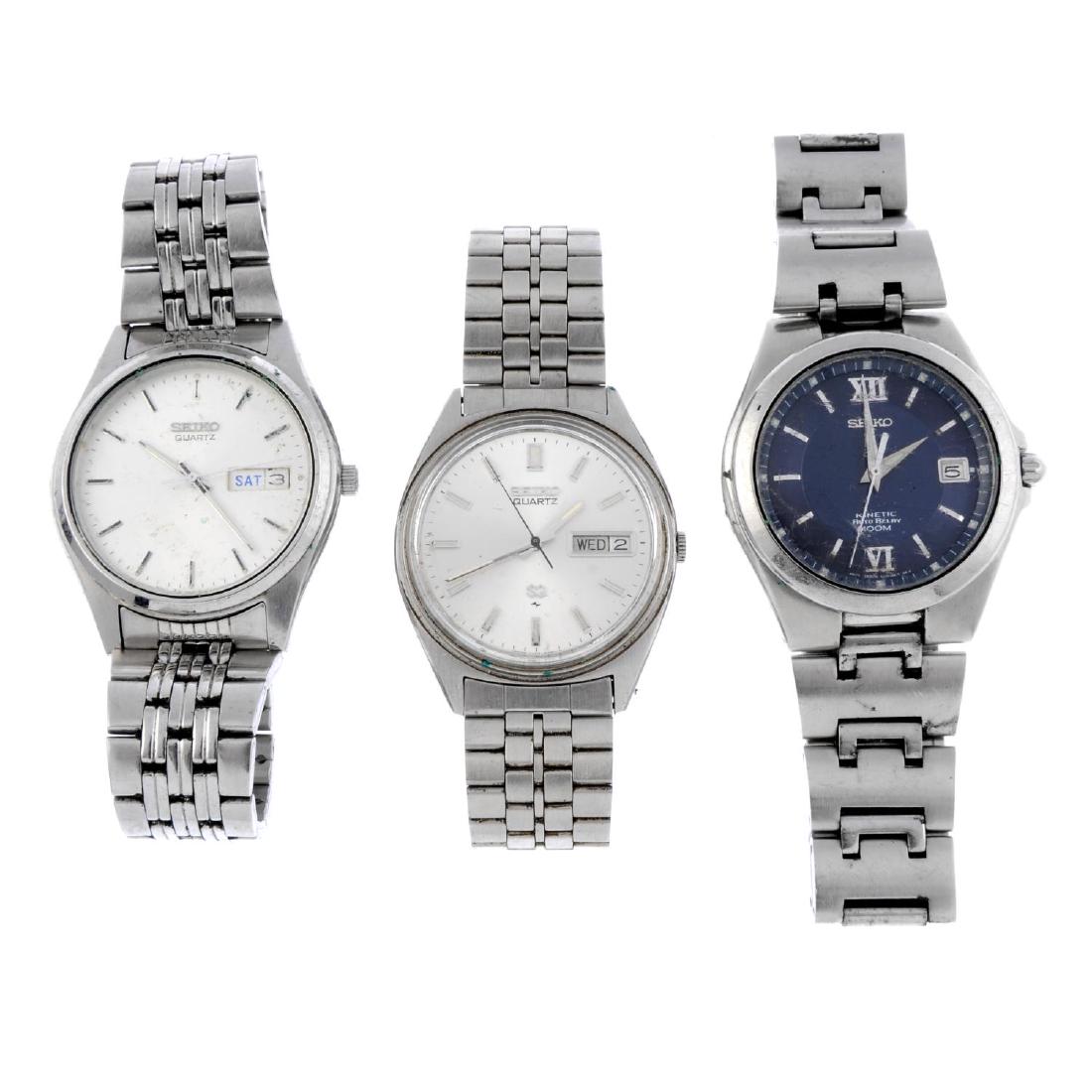 A Group Of Seven Seiko Watches, To Include Mechanical