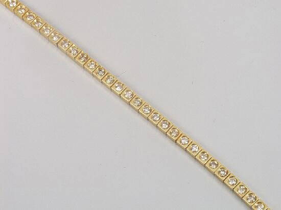 18ct Gold Diamond Line Bracelet, Compos