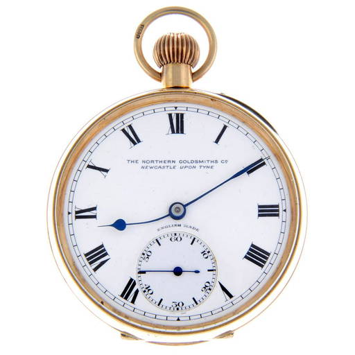 An Open Face Pocket Watch By The Northern Goldsmiths