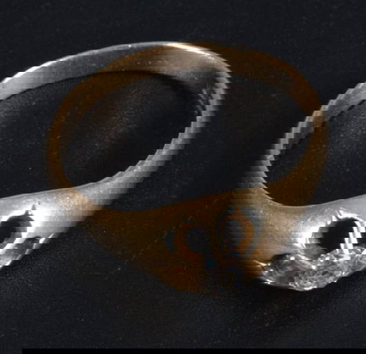 18ct Gold Single Stone Set Ring, A Single Old Mine