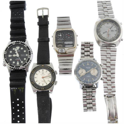 A group of five assorted watches, to include an example by Tissot ...