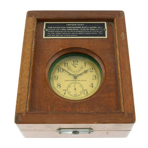 A base metal U.S Navy military issue Model 22 chronometer watch by ...