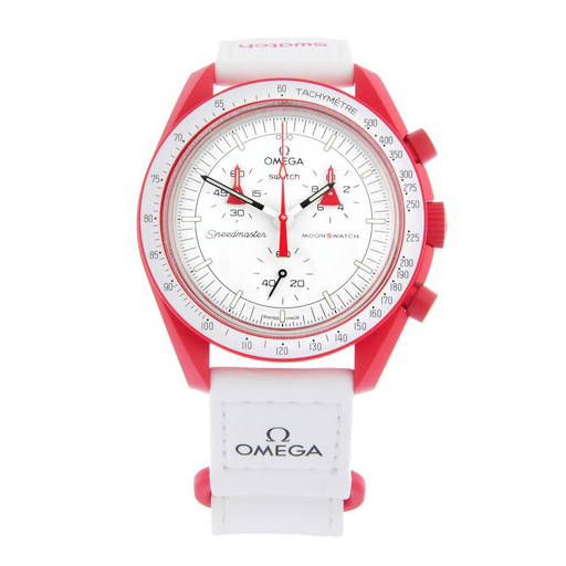 Swatch X Omega A Bioceramic 'mission To Mars' Moonswatch Chronograph ...
