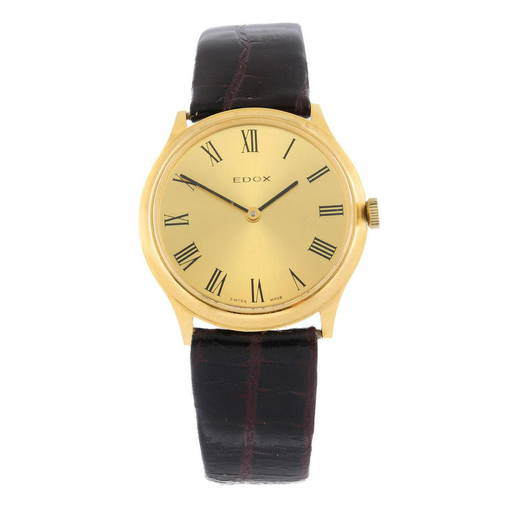 Edox A Gold Plated Wrist Watch, 32mm.