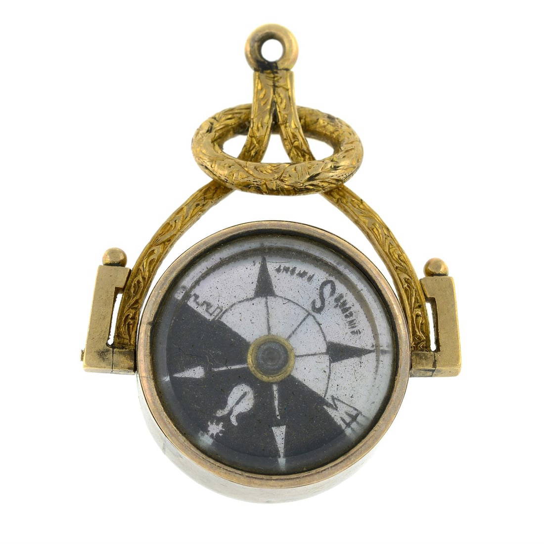 A Bloodstone And Compass Swivel Fob. Auction