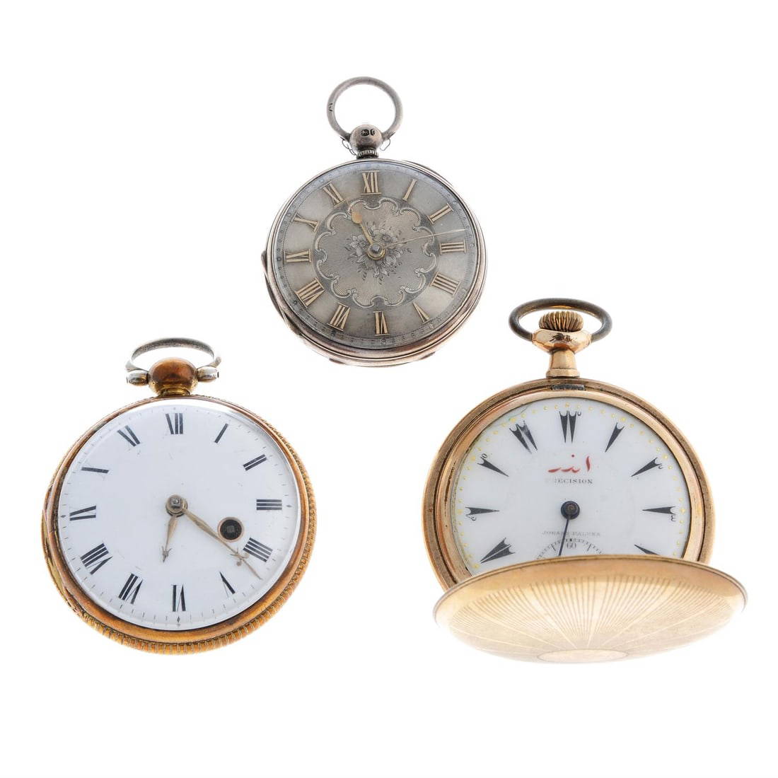 A Pocket Watch By A.smart (47mm) With Two Pocket Watches. Auction