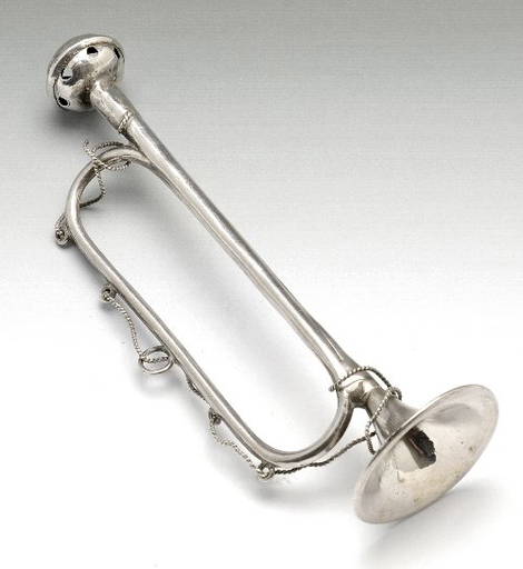 Edwardian Miniature/toy Silver Bugle.
