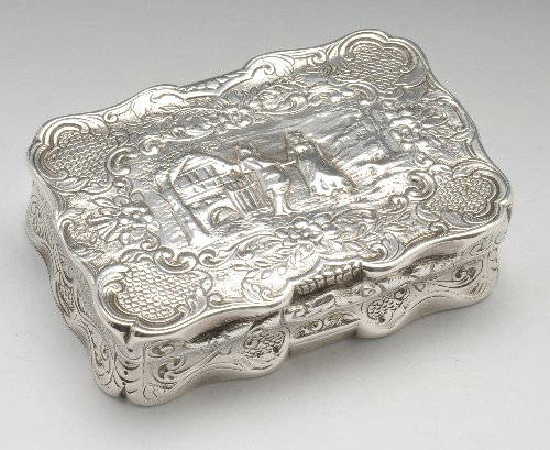 Victorian Silver Snuff Box.