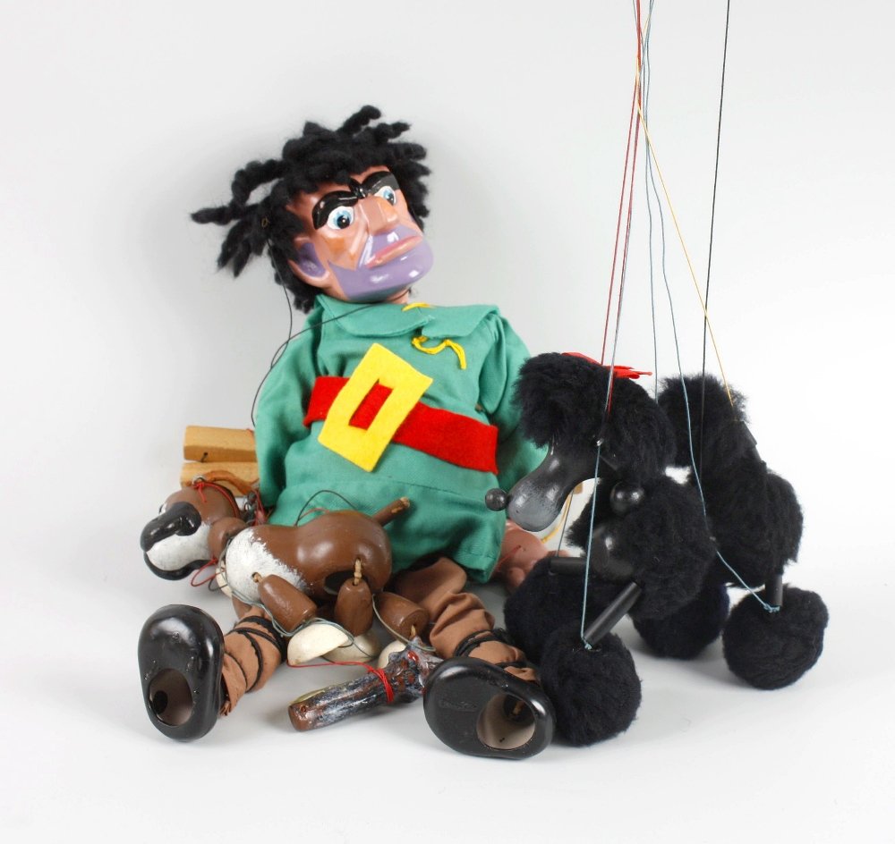 A Pelham String Puppet 'giant' And Other Pelham Puppets